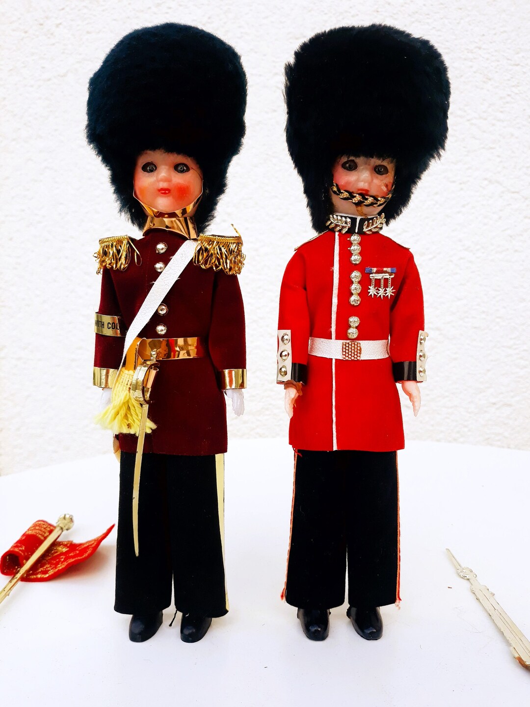 Vintage British Royal Guards Doll, Uniform Doll, Handmade, Sleepy Eye ...