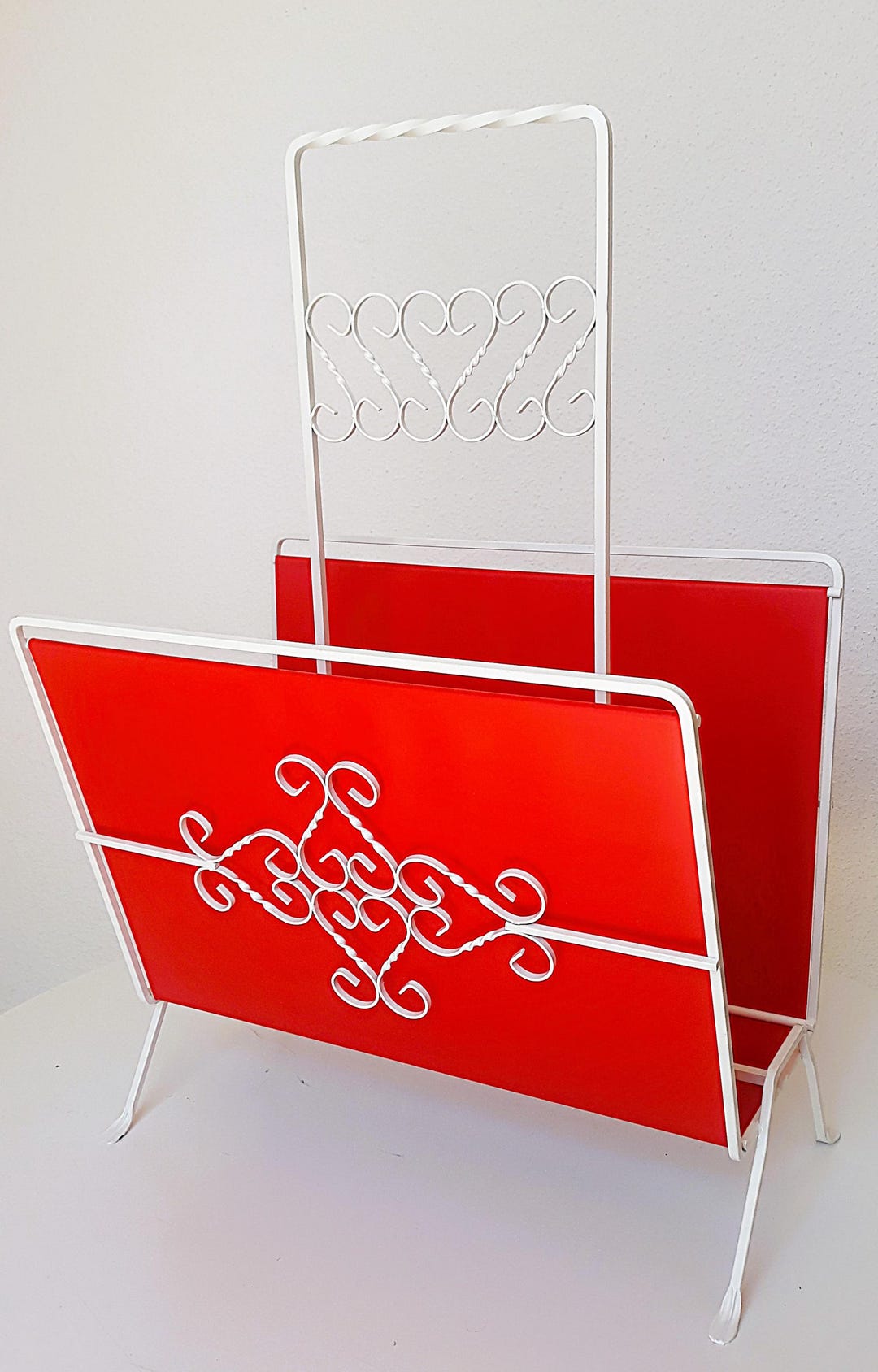 70s Newspaper Rack Metal Magazine Holder Vintage Magazine Rack 70s - Etsy