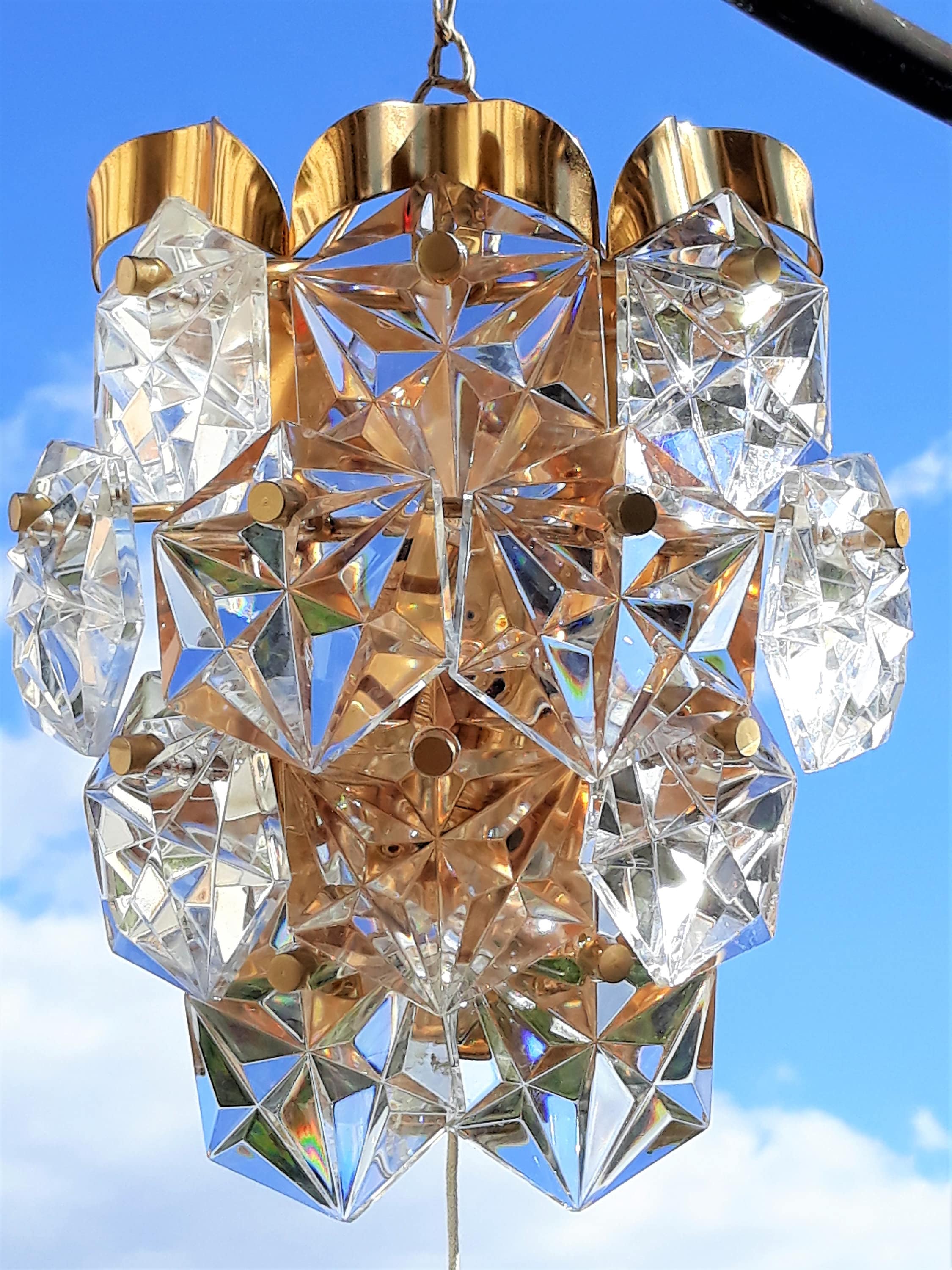 70s Wall Lamp "kinkeldey" Lamp Vintage Design Wall Light Crystals 70s ...