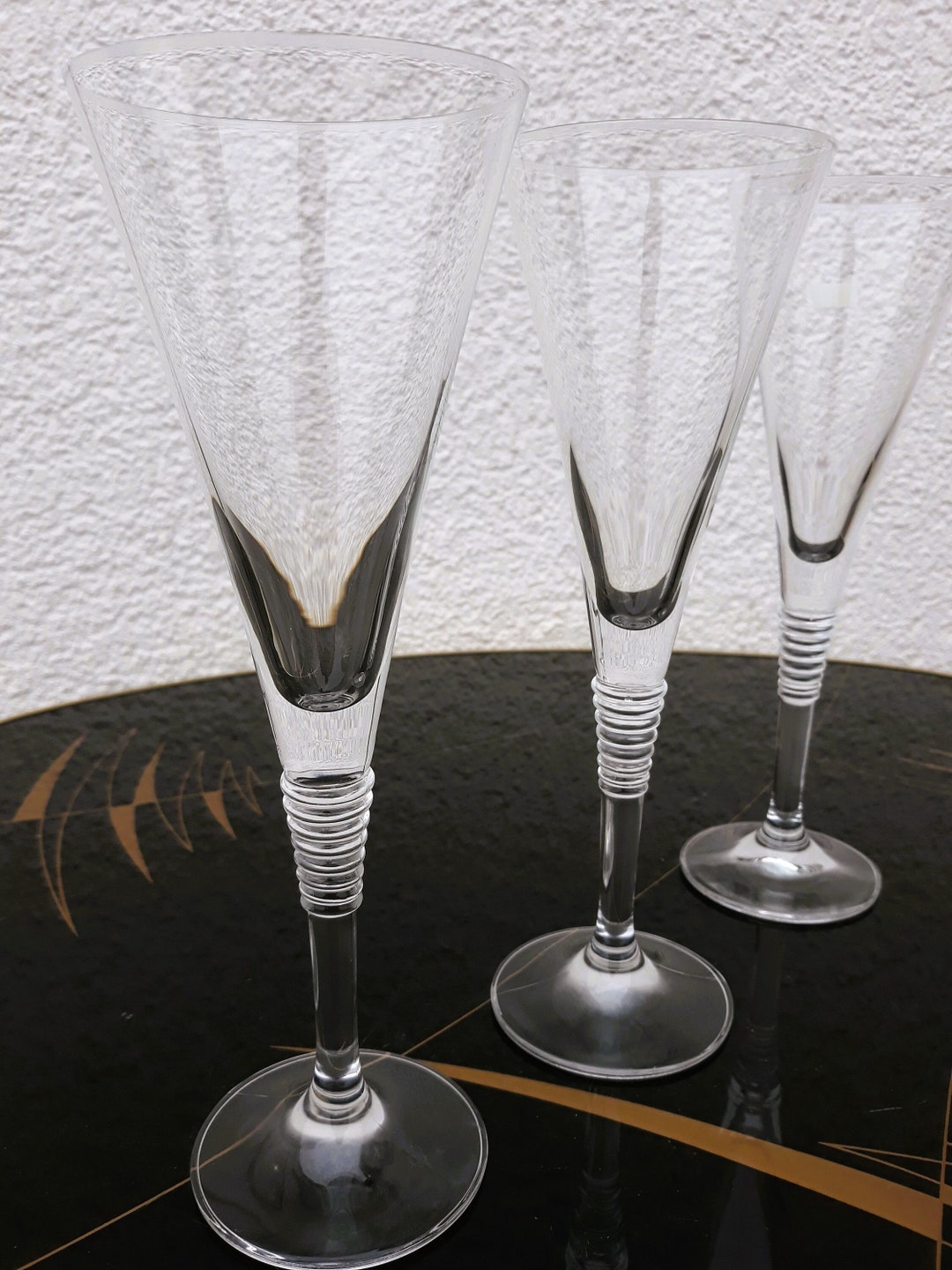70s Zwiesel Glass Sparkling Wine/champagne Glasses 3/set 23.5 Cm ...