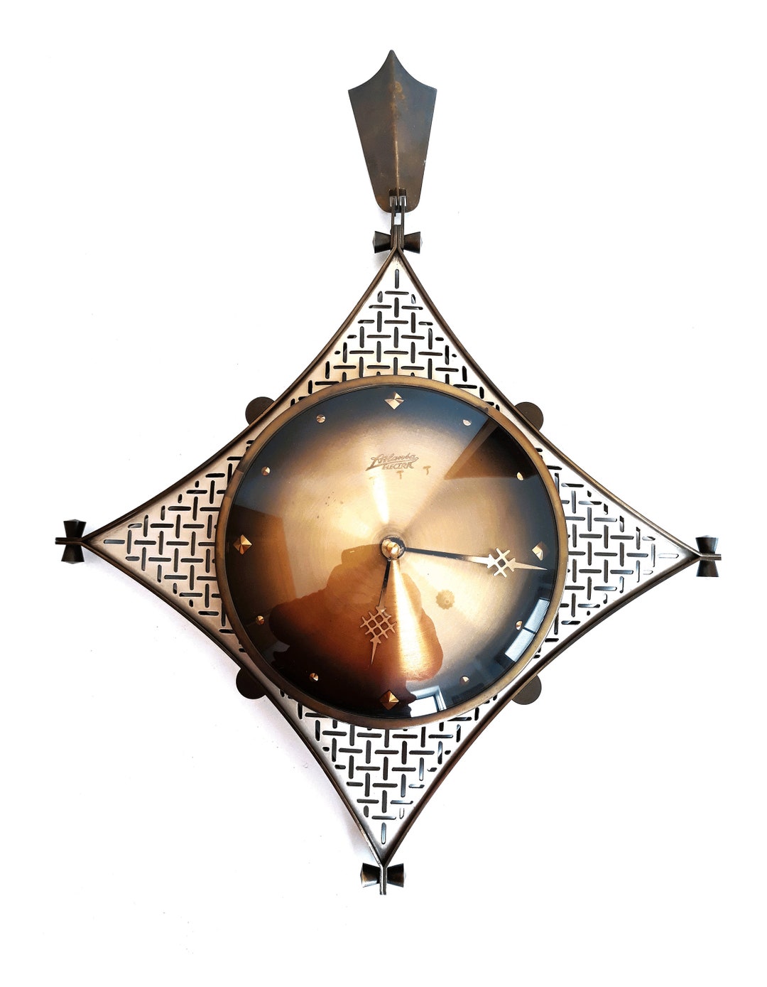 60s Wall Clock atlanta Electric Vintage Clock Metal Clock electric 60s ...