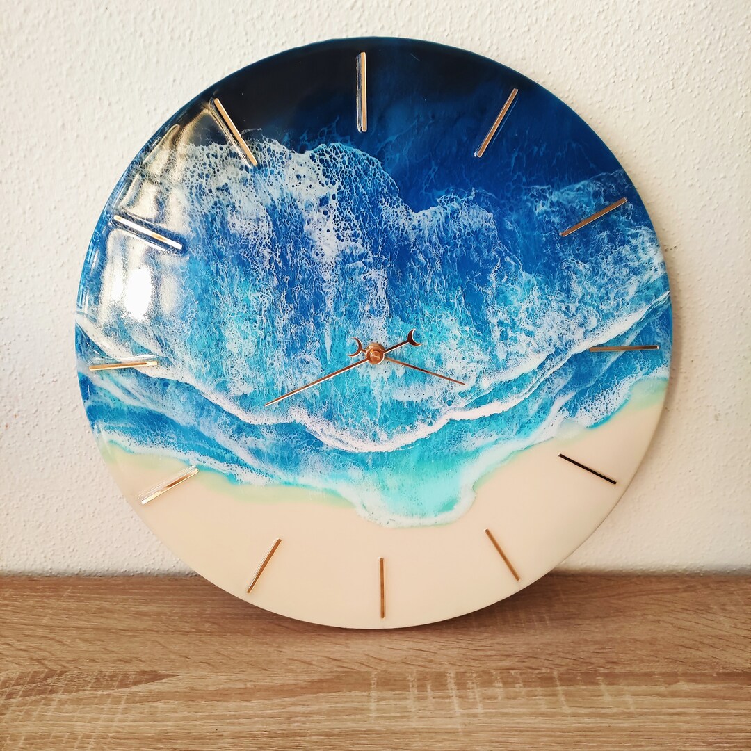 Epoxy Resin Clock Unique Gift Wall Art - Etsy