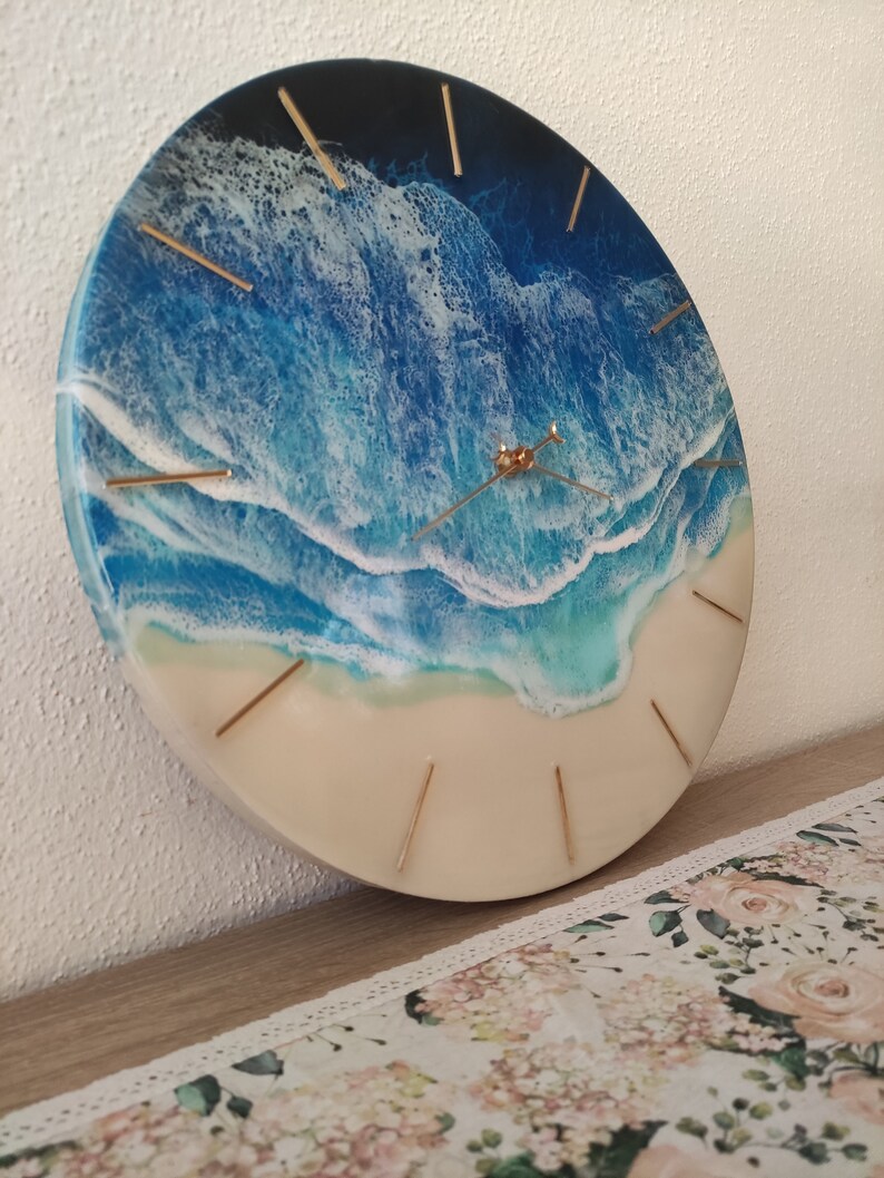 Epoxy Resin Clock Unique Gift Wall Art - Etsy