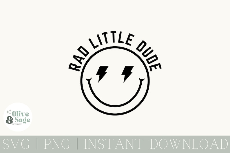 Rad Little Dude Smiley Face SVG PNG Toddler Graphic Tee - Etsy