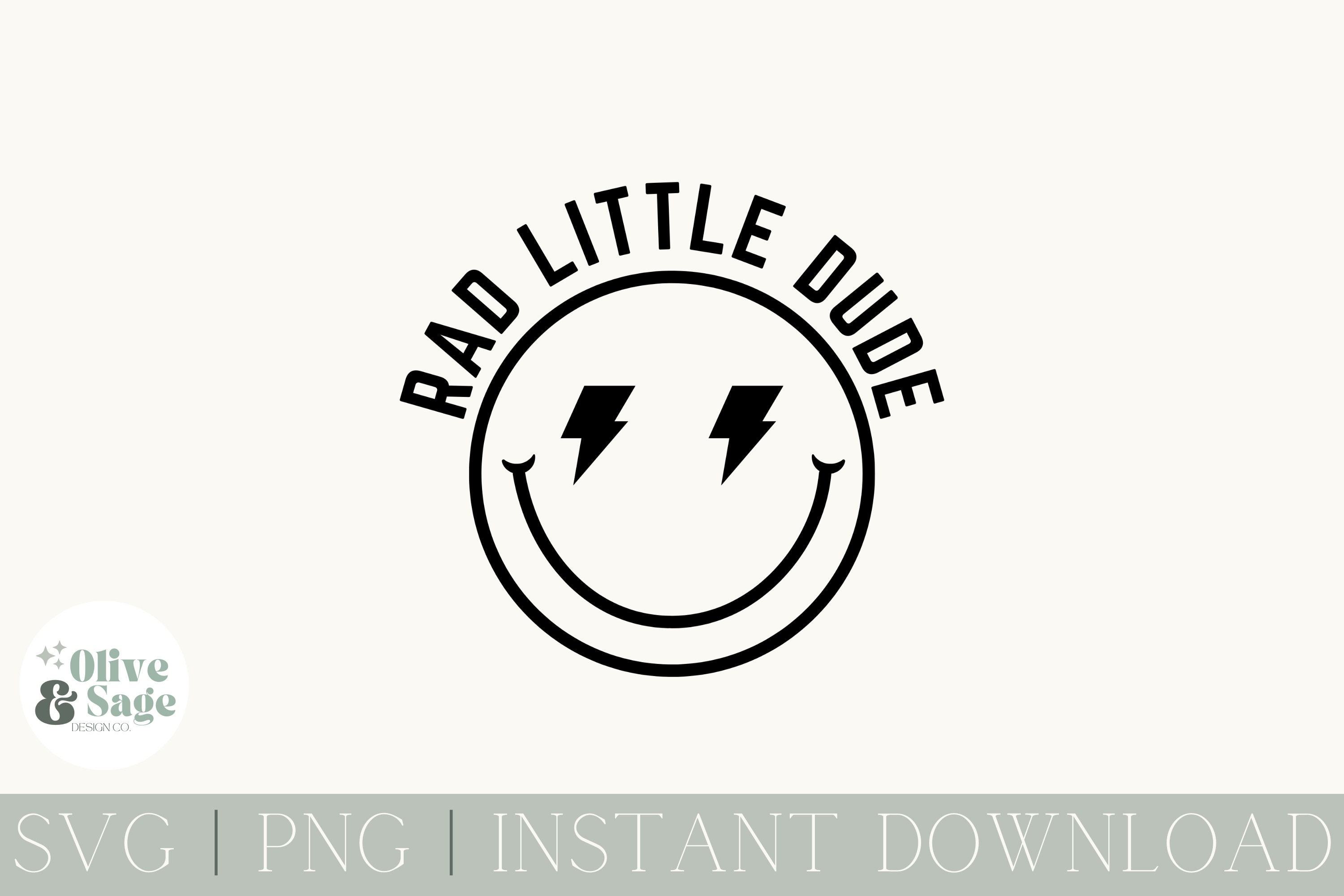 Rad Little Dude Smiley Face SVG PNG Toddler Graphic Tee - Etsy
