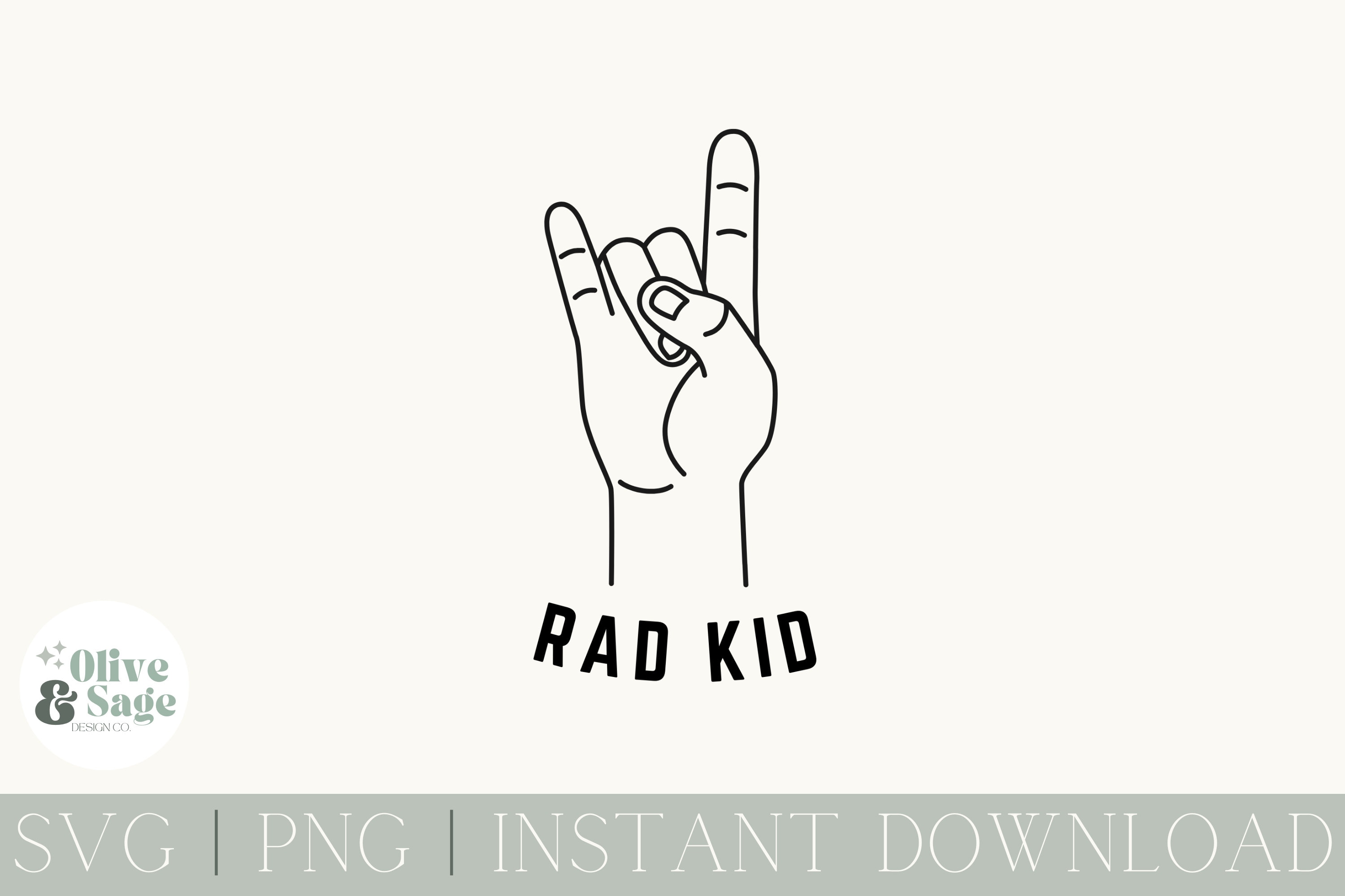 Rad Kid Rock on Hand SVG PNG, Toddler Graphic Tee, Trendy Toddler Boy ...