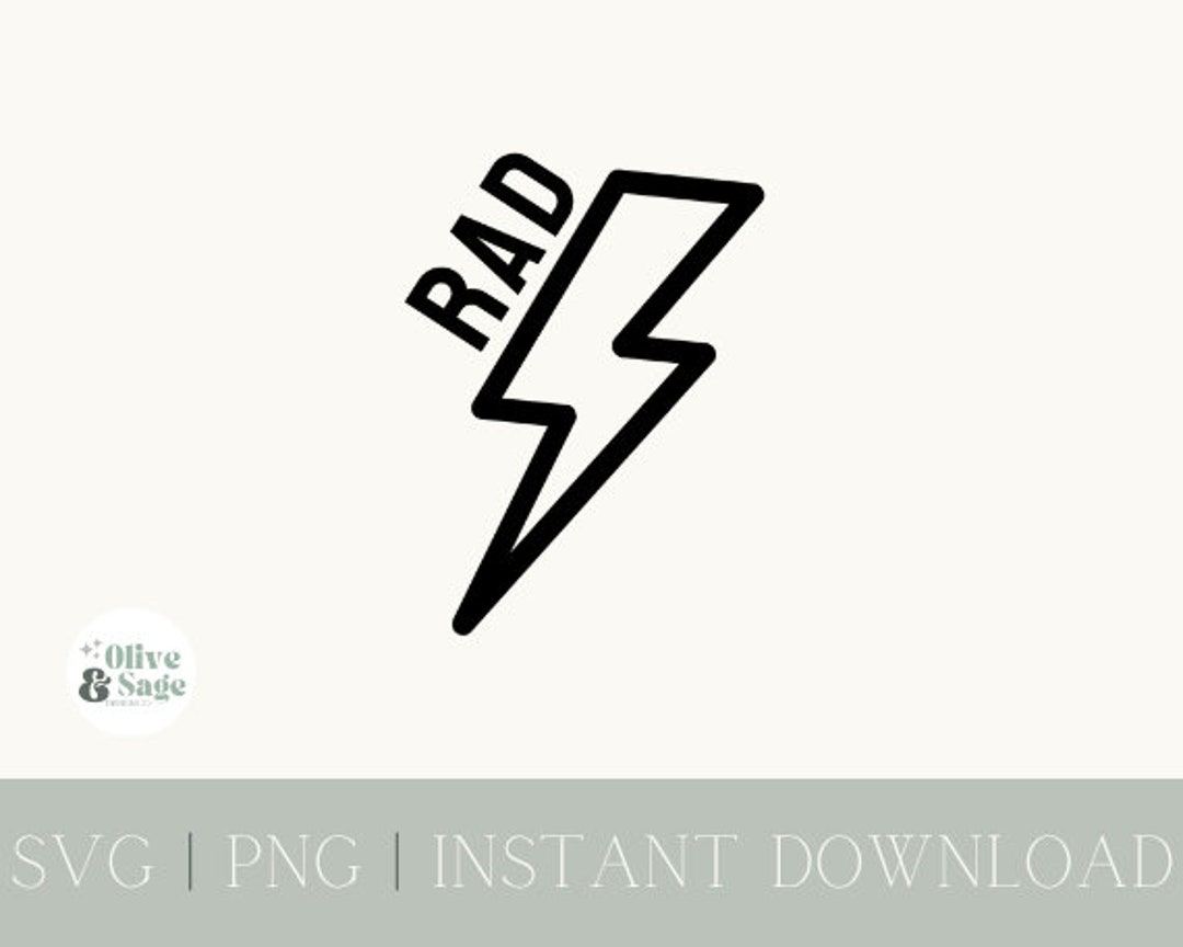 Rad Lightning Bolt SVG PNG, Toddler Graphic Tee, Trendy Toddler Boy Shirt, Rad Kid, Trendy Svg ...