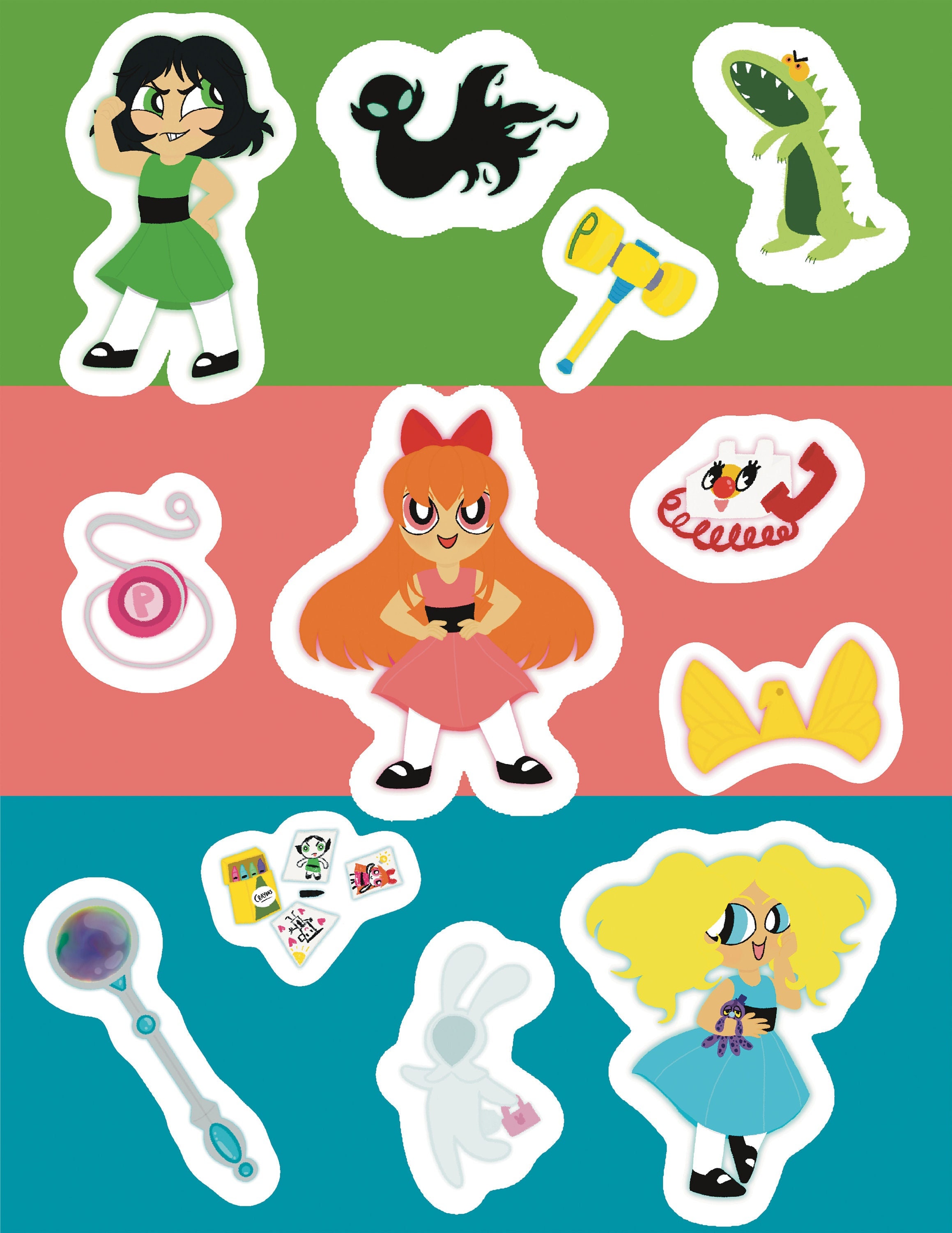 Powerpuff Girls Sticker Sheet - Etsy