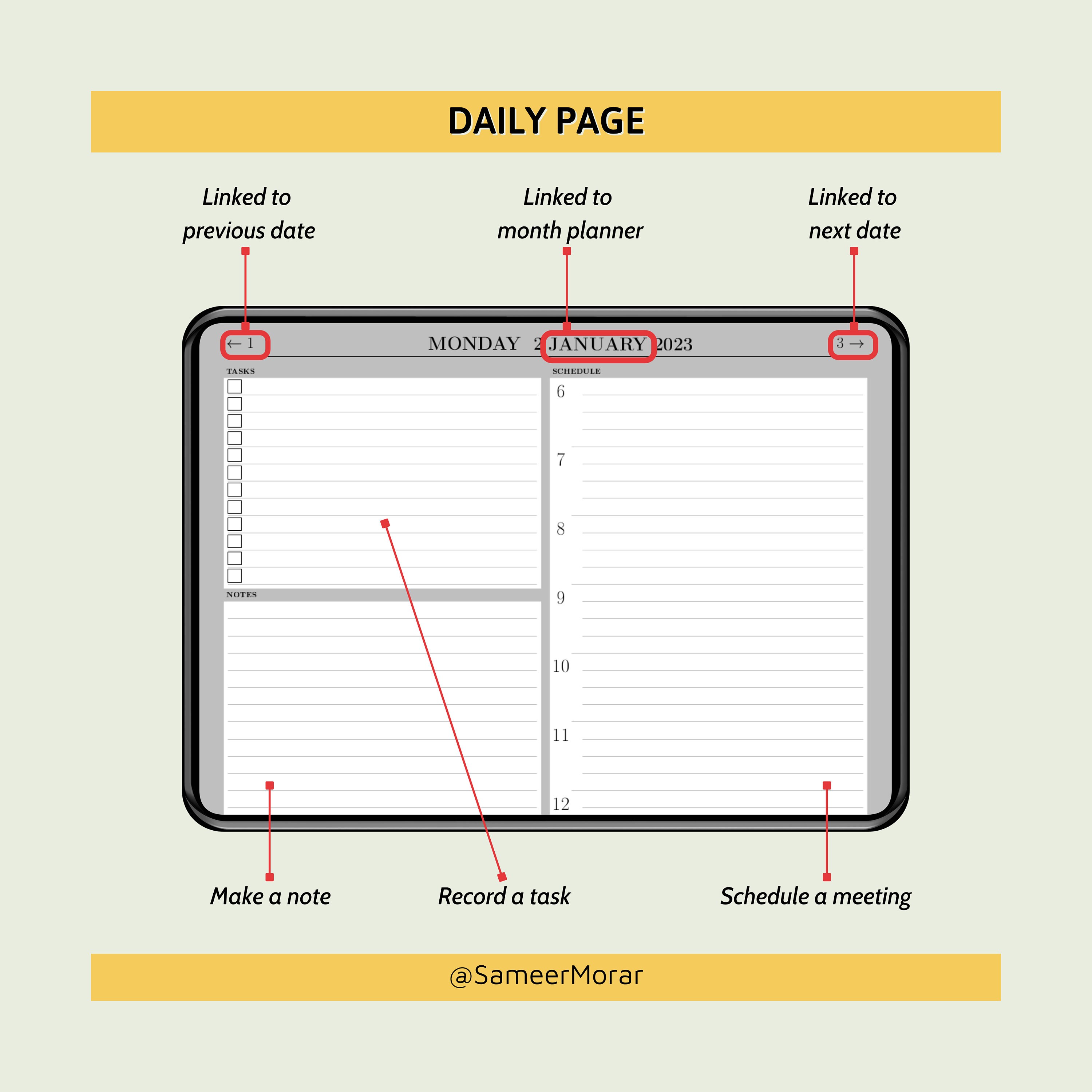 2023 Daily Planner for Digital Writing Devices iPad / Onyx Boox ...