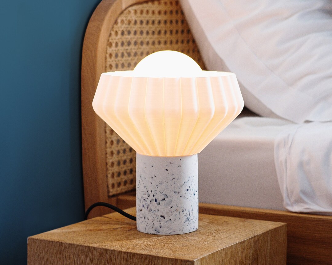 RIVAGE LAMP Table Lamp Made With Terrazzo Mussel Shells Made in France ...