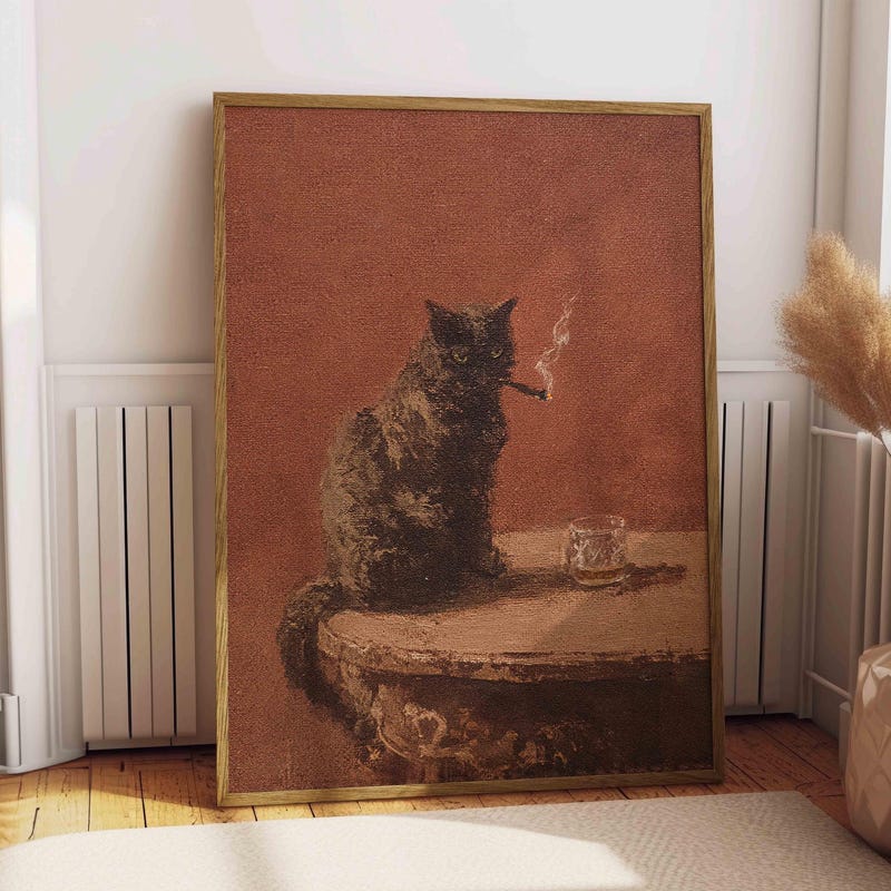 Cat Painting Silly - Etsy