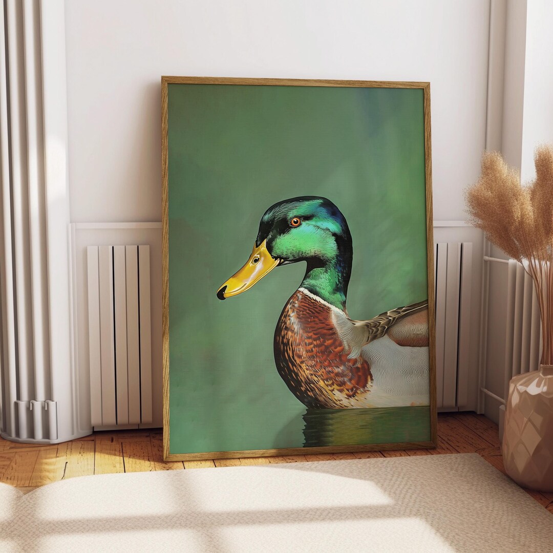 Vintage Mallard Print Retro Outdoors Poster Travel Poster Canadian ...