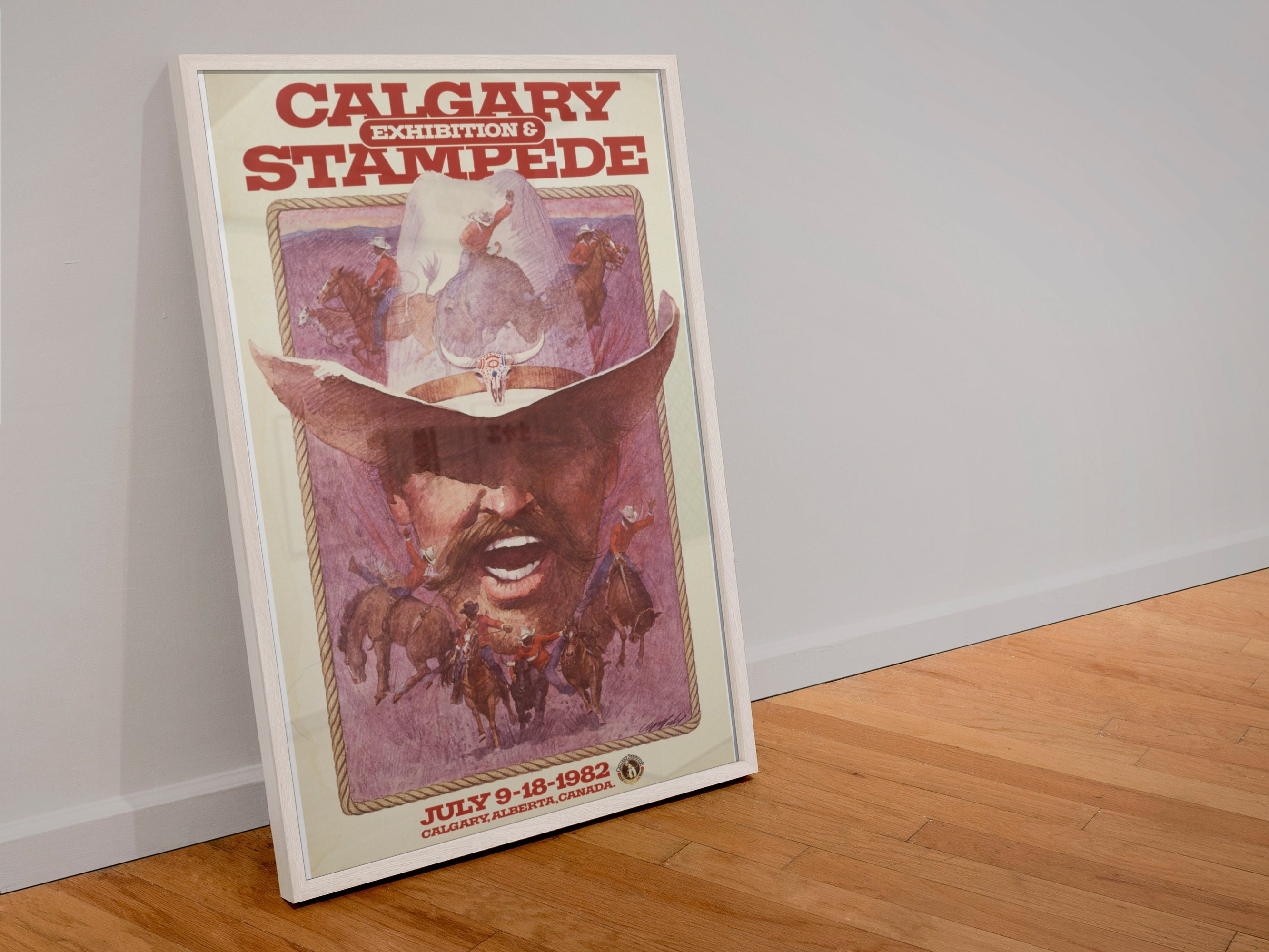 The Calgary Stampede Vintage Rodeo Poster, 1982 Western Wall Art ...