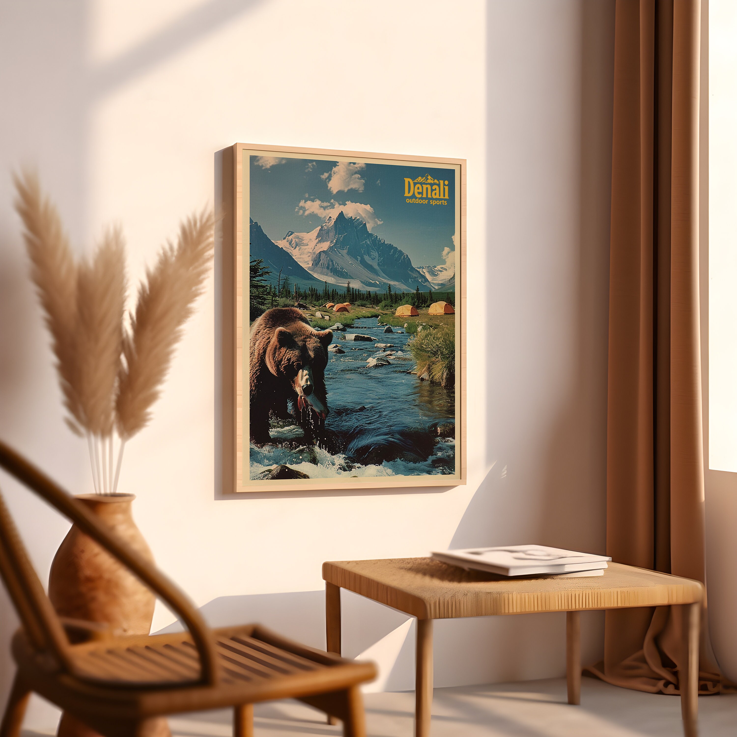 Vintage Backpacking Catalogue Poster, Retro Banff National Park ...
