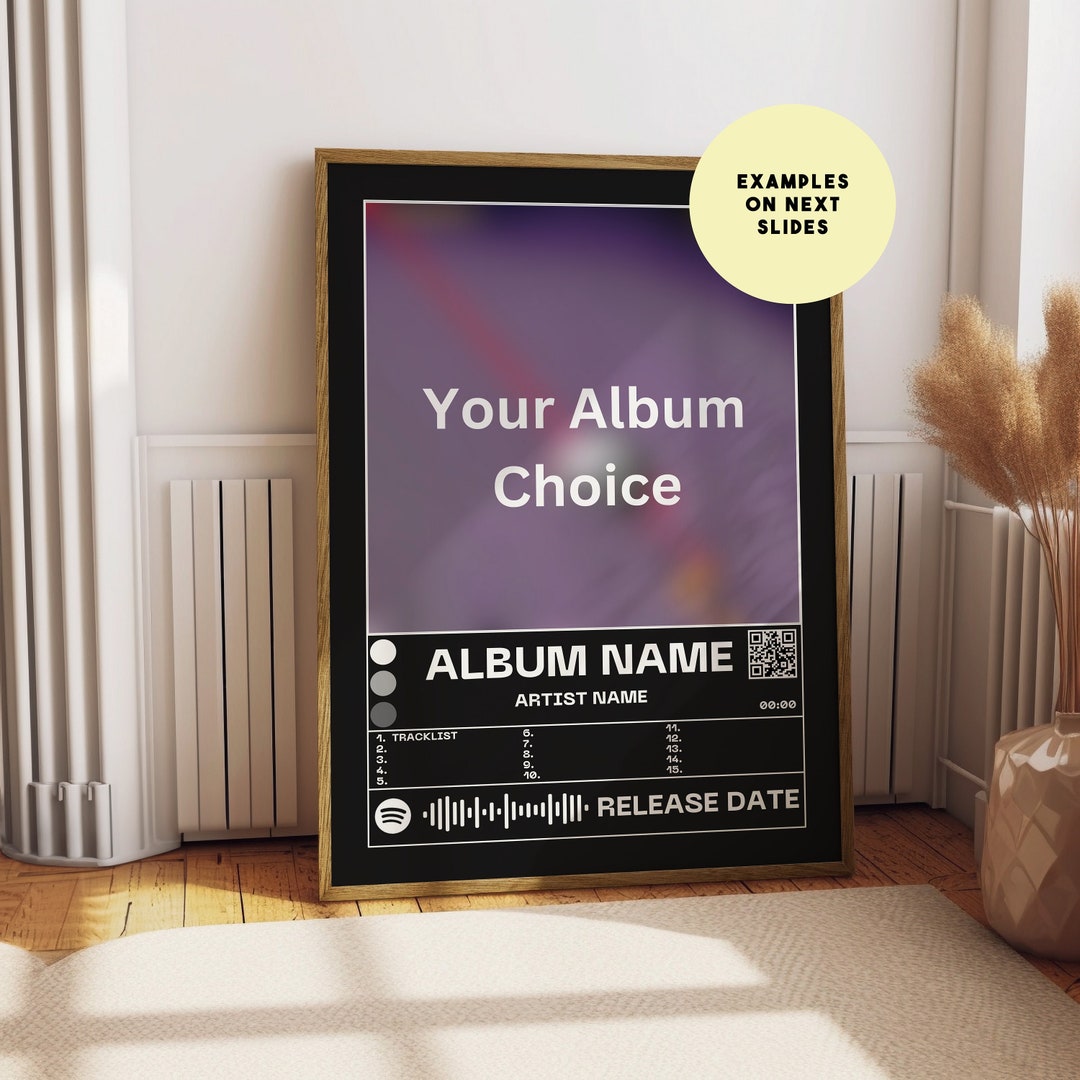 Personalized Album Poster Custom Album Poster Chose Your Own Music ...