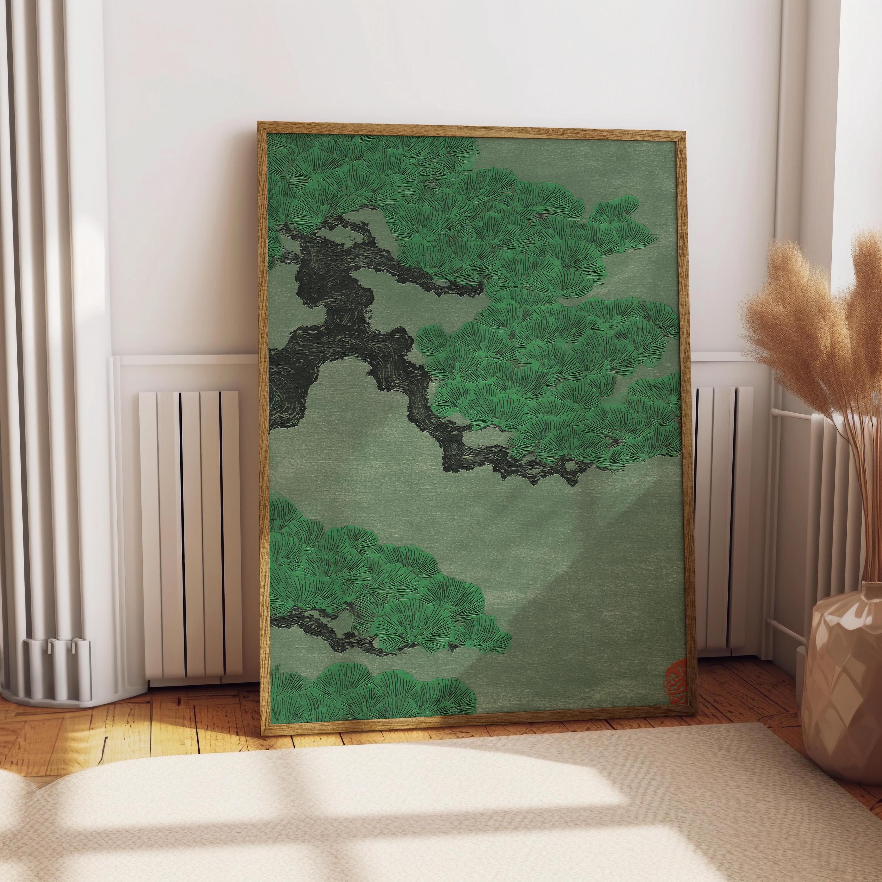 Japanese Bonsai Tree Print, Vintage Abstract Nature Poster, Minimalist ...