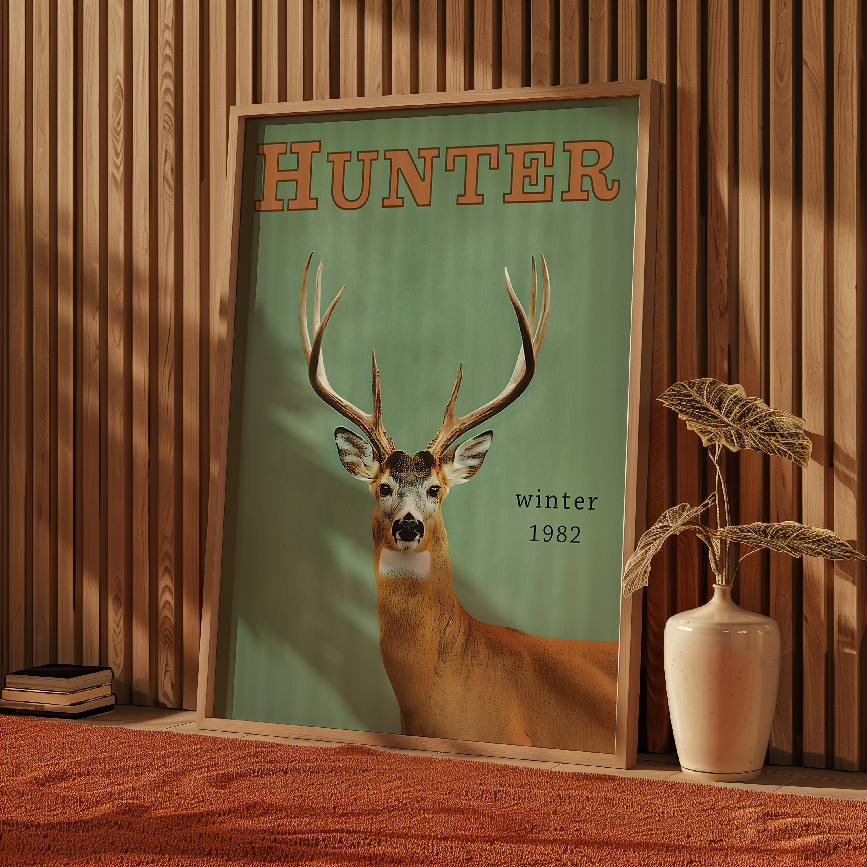 Vintage Whitetail Deer Hunting Print Retro Outdoors Poster Travel ...