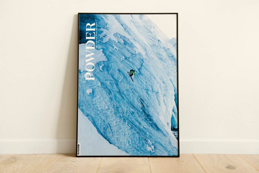 Powder Skiing Magazine Poster, Ski Wall Art Poster, Outdoor Ski ...