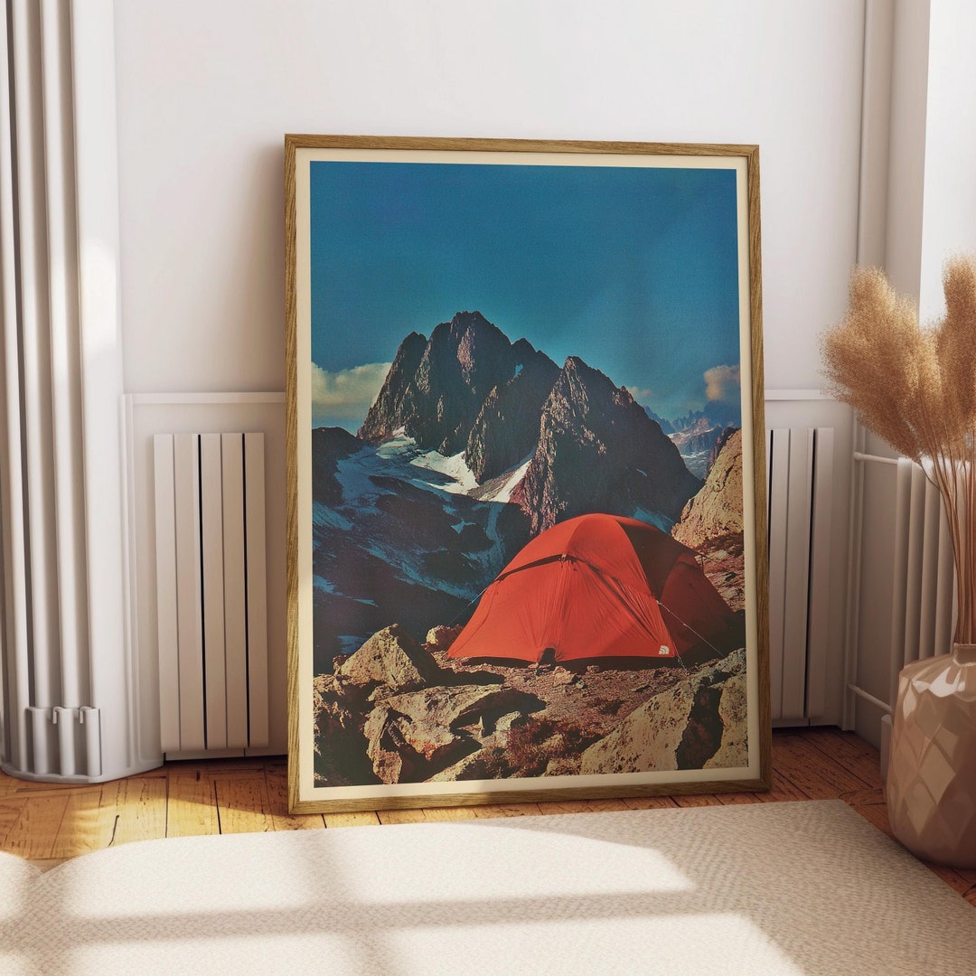 Vintage Mountaineering Advertisement Photo Poster Retro Outdoor Tent ...