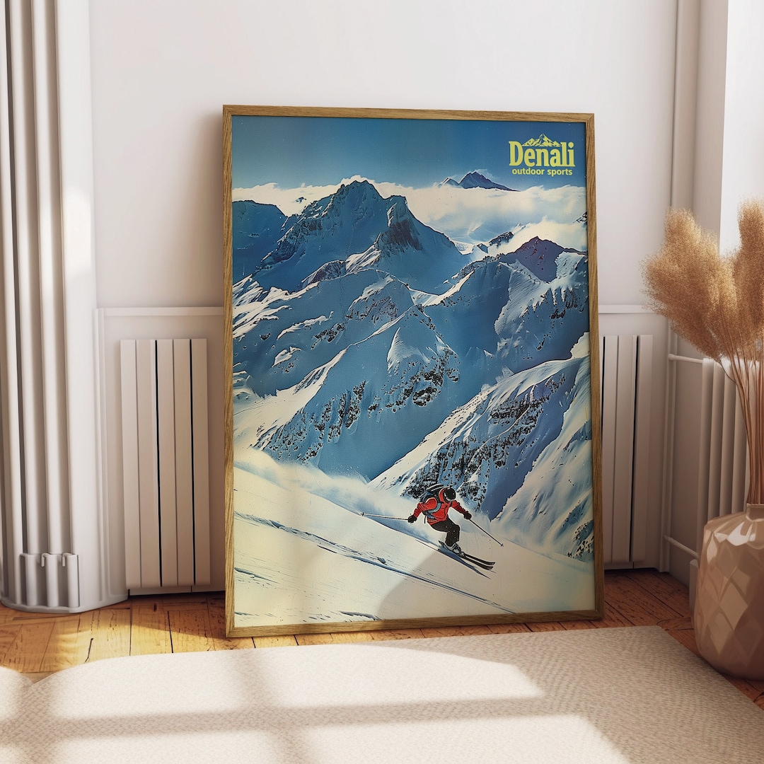 Vintage Skiing Magazine Poster, Ski Wall Art Poster, Outdoor Ski ...