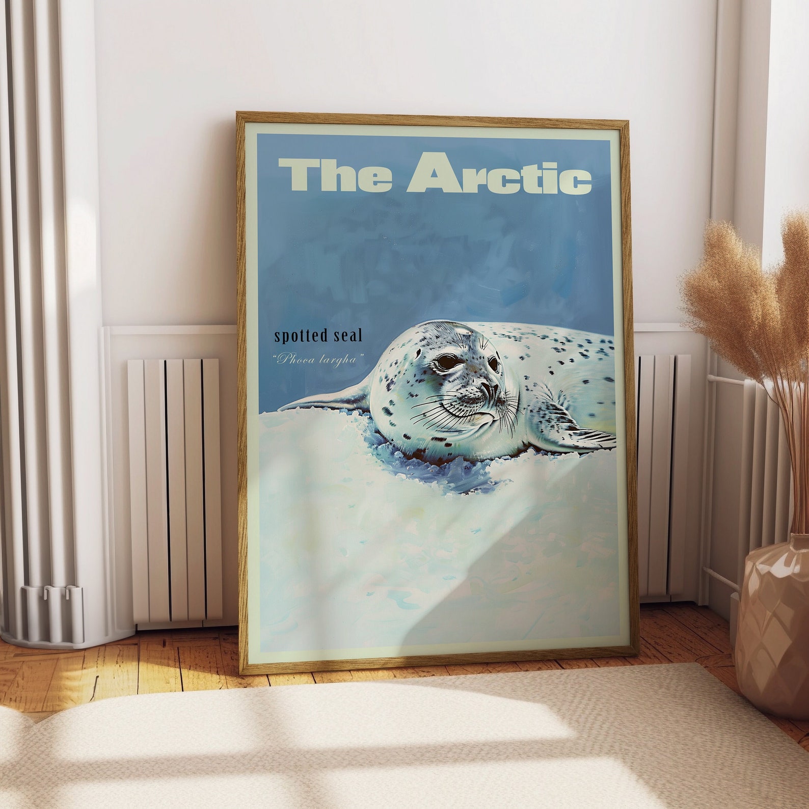 Vintage Spotted Seal Print Retro Alaskan Poster Outdoors Poster Travel ...
