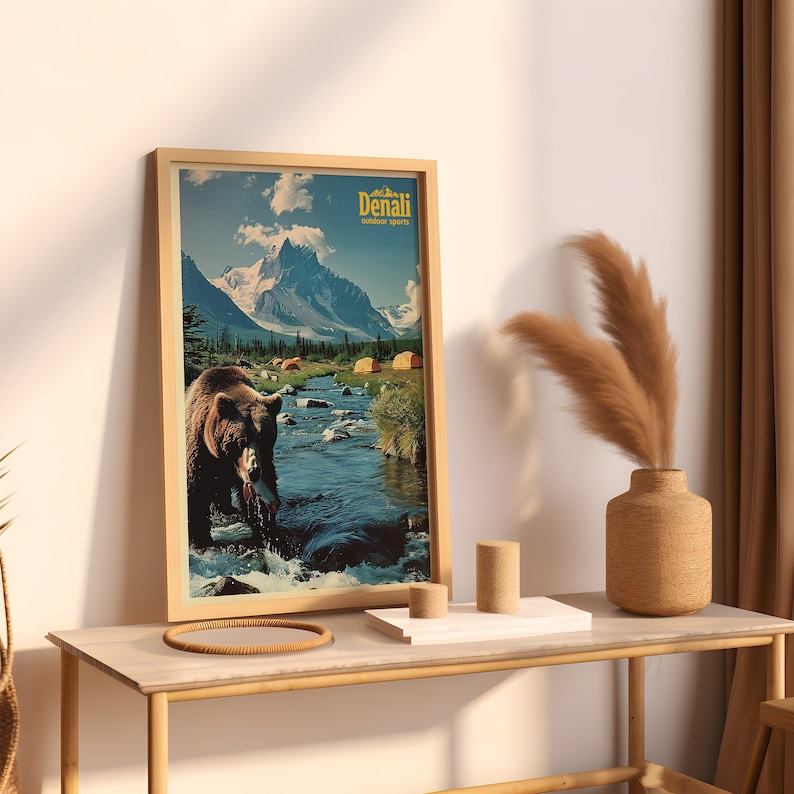 Vintage Backpacking Catalogue Poster, Retro Banff National Park ...