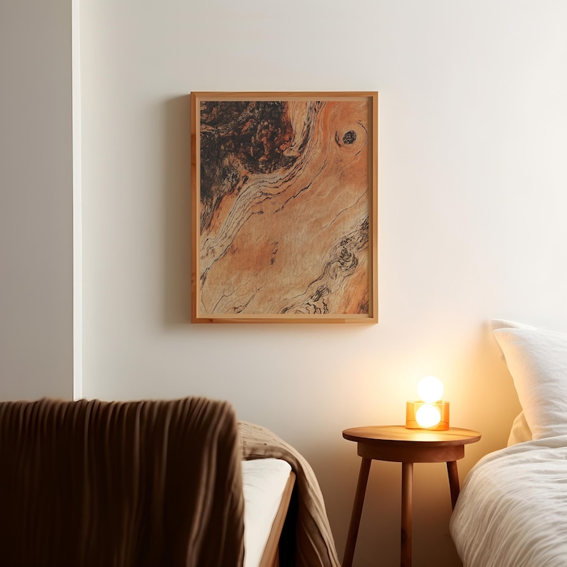 Rose Wood Wall Decor Rustic Boho Style Print Luxury Antique Wooden ...