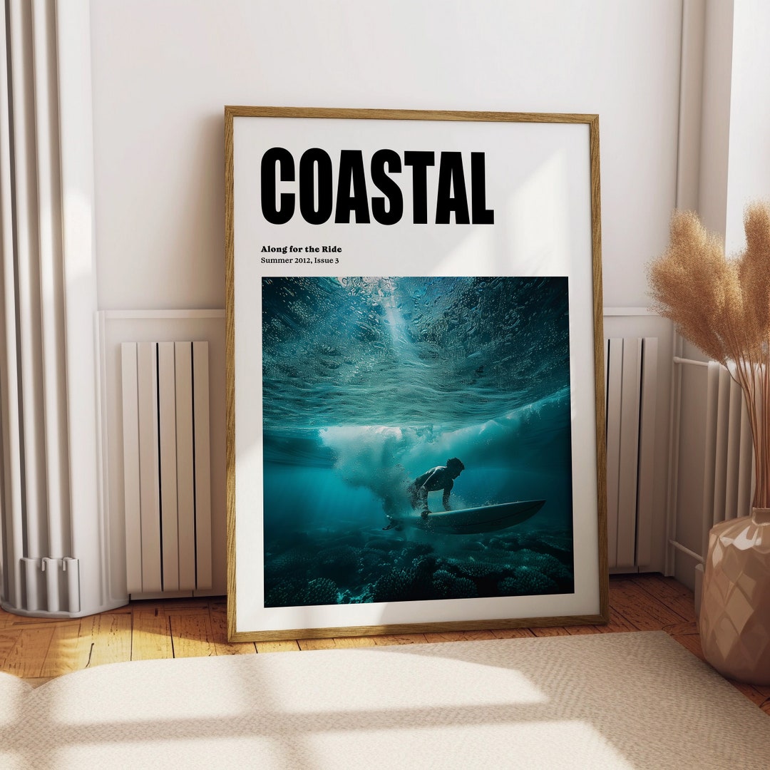 Surfing Magazine Poster, Surf Wall Art Poster, Retro Surfer Catalogue ...