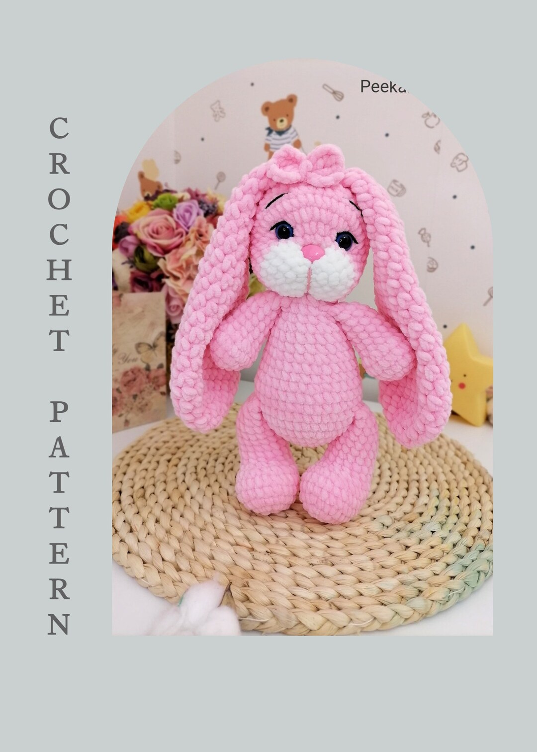 Bunny Crochet, Amigurumi Bunny/ Stuffed Toy Pattern, Bunny Toy, Crochet ...