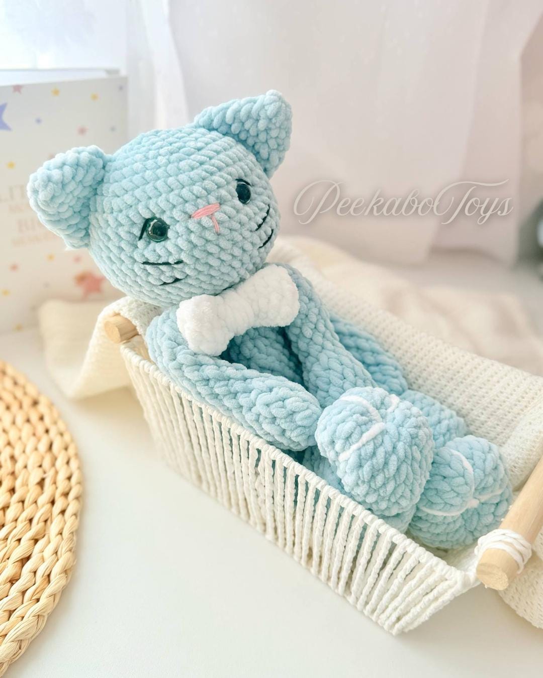 Cat Crochet Snuggler , Low Sew Cat Snuggler , Crochet Pattern ...
