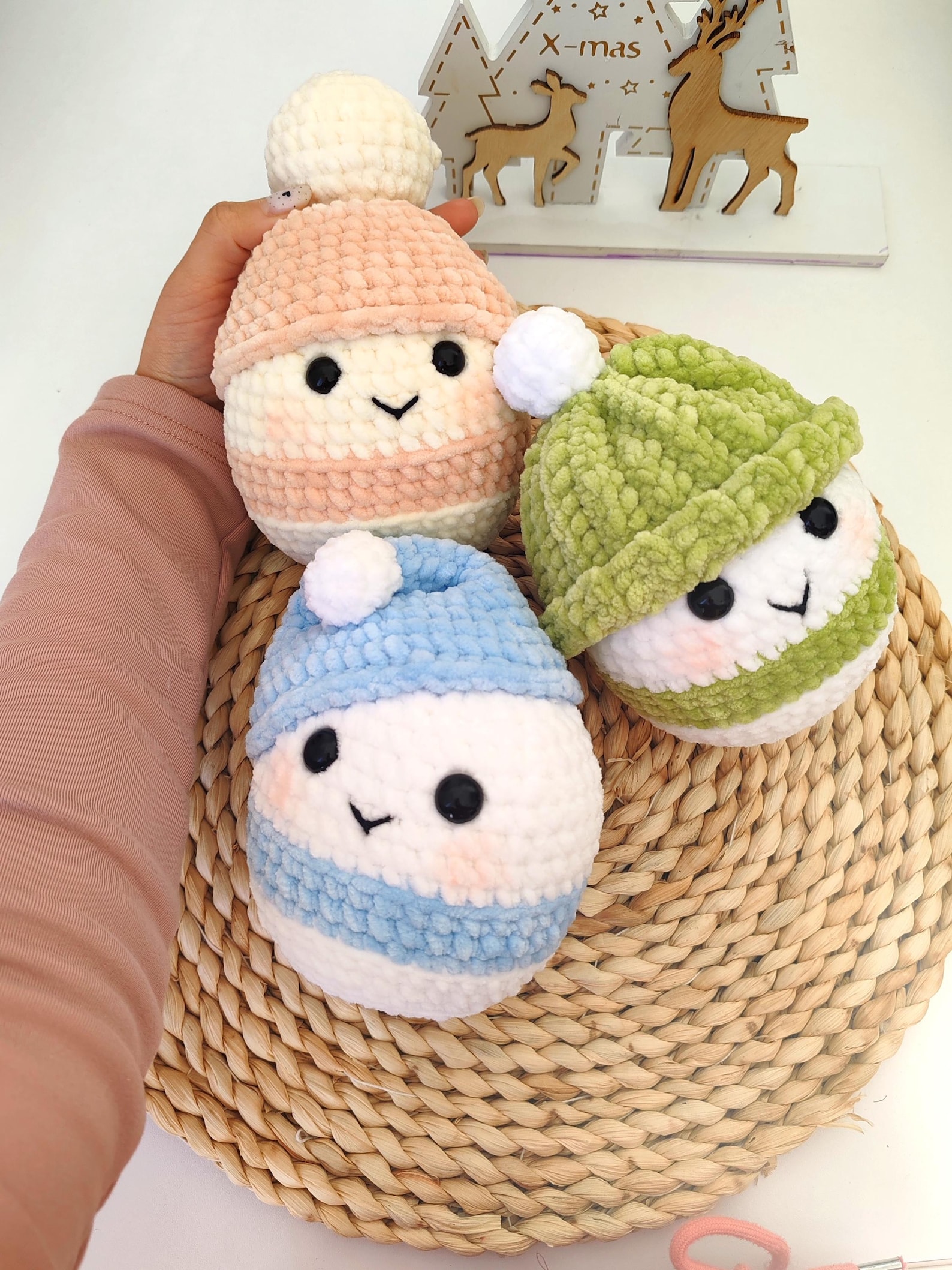 Snowball Crochet Pattern , Christmas Amigurumi , Snowball Pattern ...