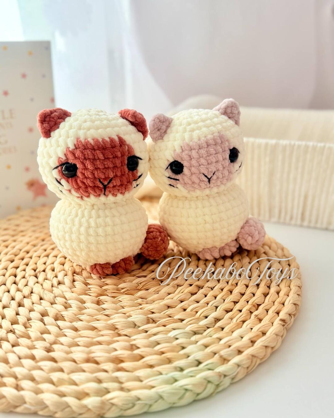 Cat Crochet Pattern , Low Sew Kitten Plushie , Cute Small Cat Crochet ...