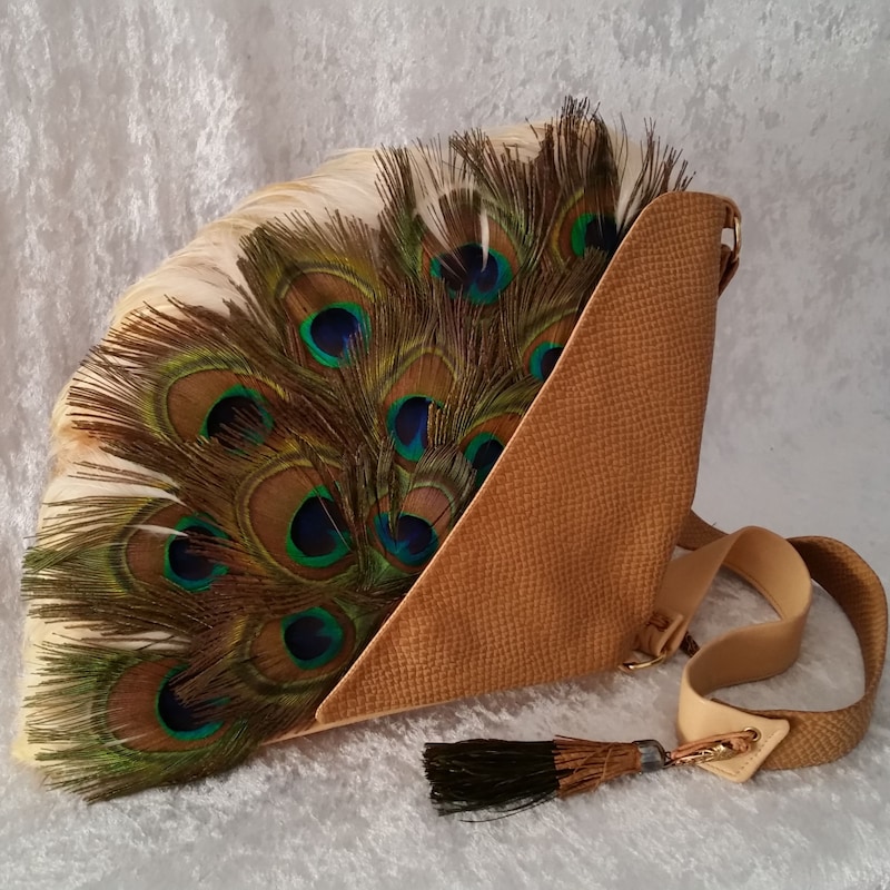 Peacock Feather Bag - Etsy UK