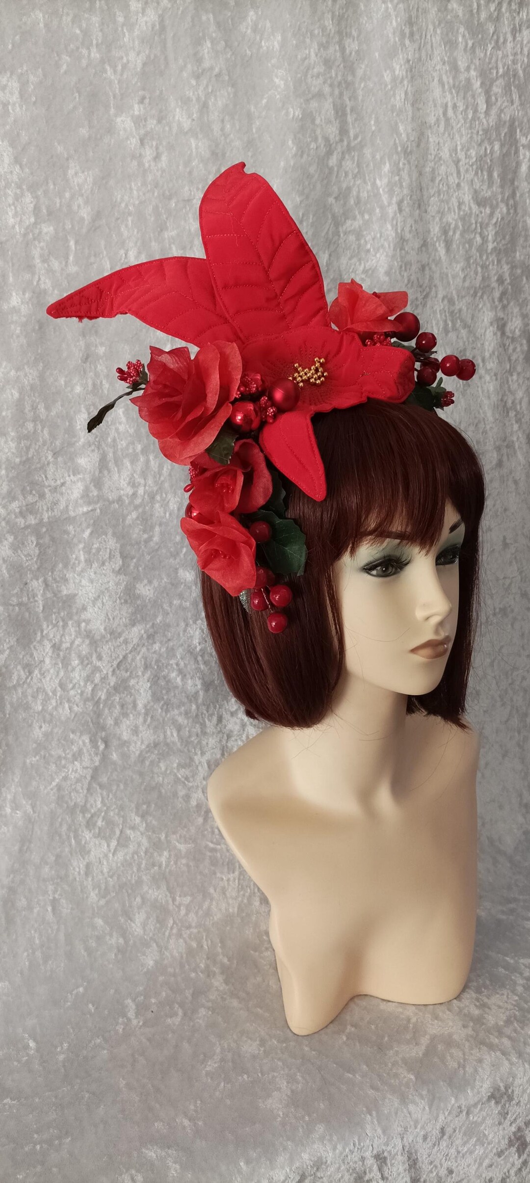 Flower Magic Red 1, Unique, Fascinator, Headpiece, Designer Hat ...