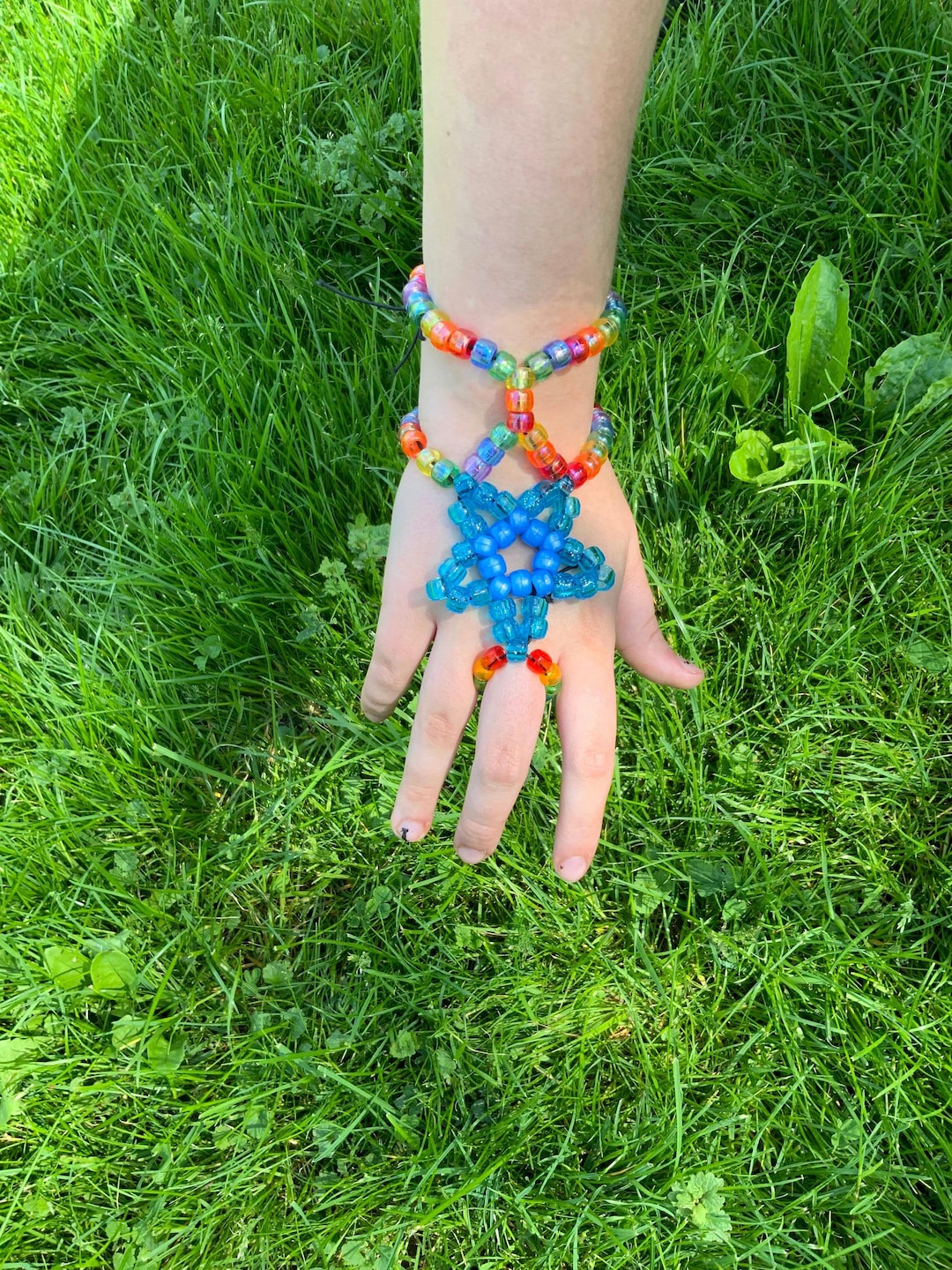 Custom Star Kandi Glove Hand Piece Bracelet Ring Cuff Custom Made in 2 ...