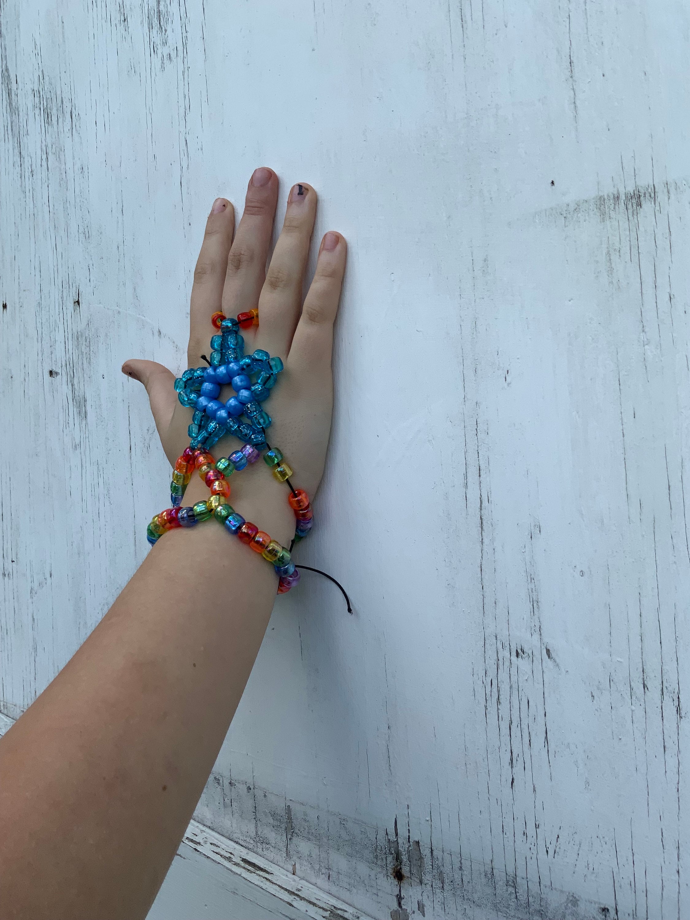 Custom Star Kandi Glove Hand Piece Bracelet Ring Cuff Custom Made in 2 ...