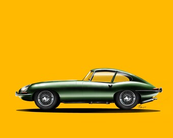 Jaguar E Type Art - Etsy