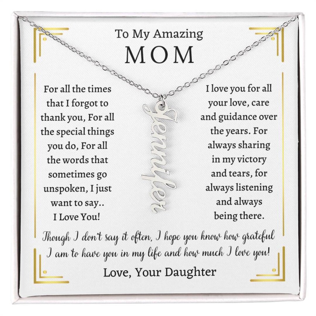 To My Mom Necklace, Amazing Mom Necklace, Mom Birthday Gift From ...