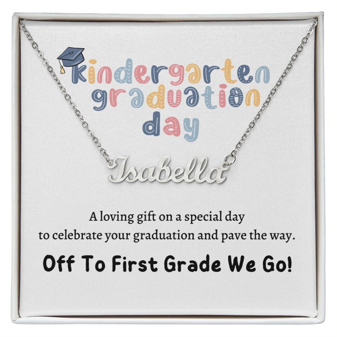 Kindergarten Graduation, Graduation Gifts, Personalized Name Necklace ...