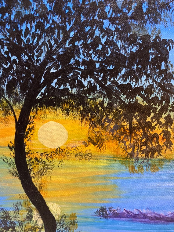 Abstract Sunset With Tree