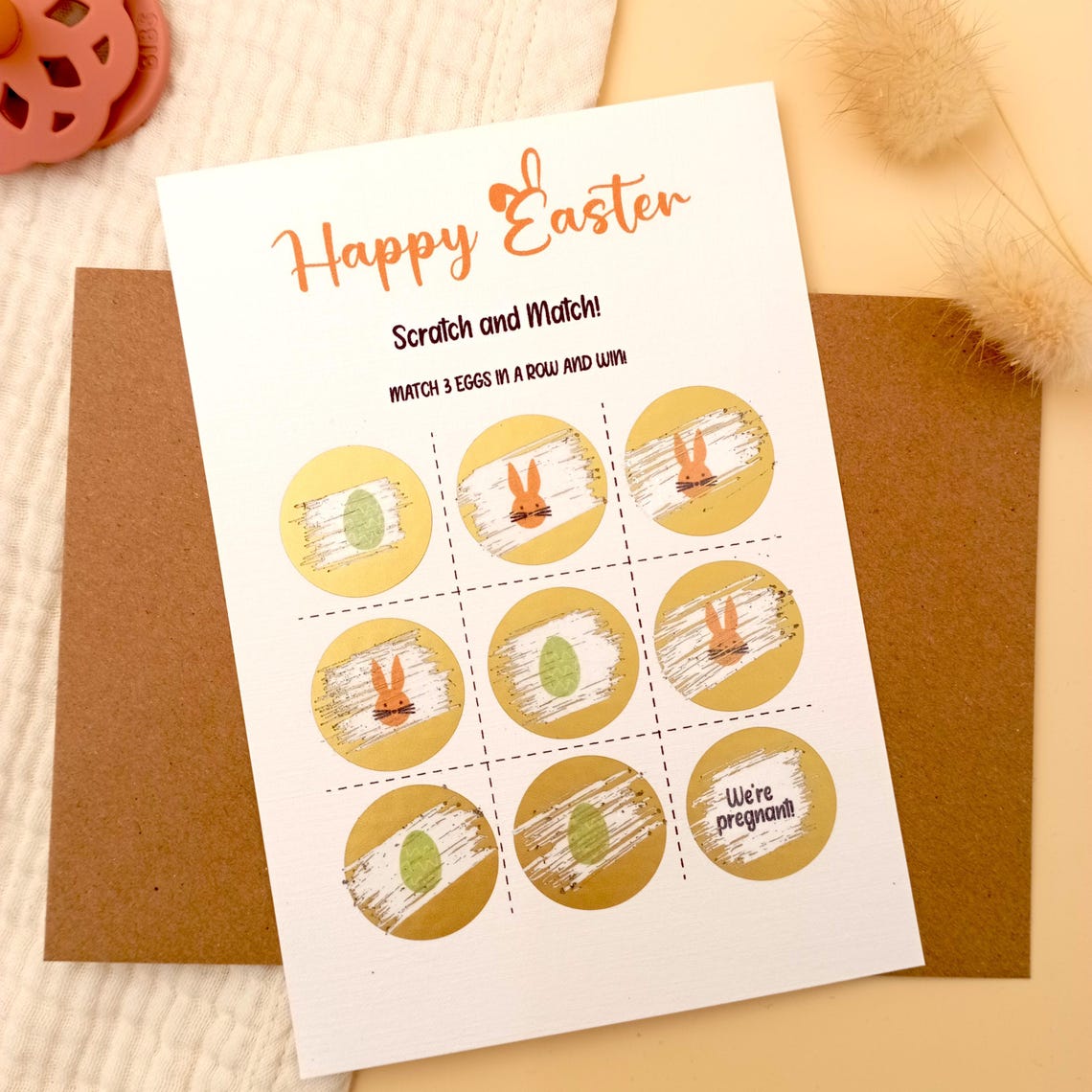 Easter Scratch off Pregnancy Announcement Card: Grandparents, Aunt ...