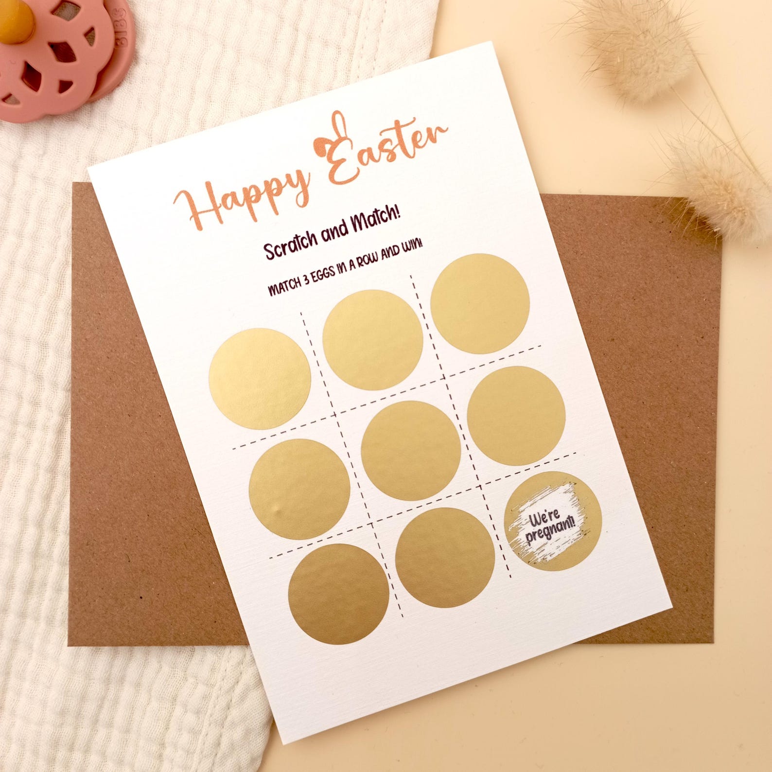 Easter Scratch off Pregnancy Announcement Card: Grandparents, Aunt ...