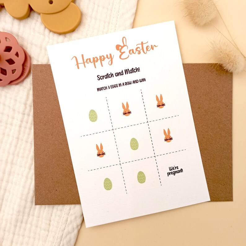 Easter Scratch off Pregnancy Announcement Card: Grandparents, Aunt ...