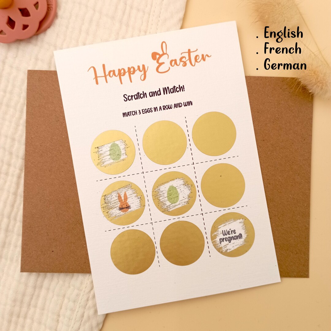 Easter Scratch off Pregnancy Announcement Card for Grandparents, Uncle ...