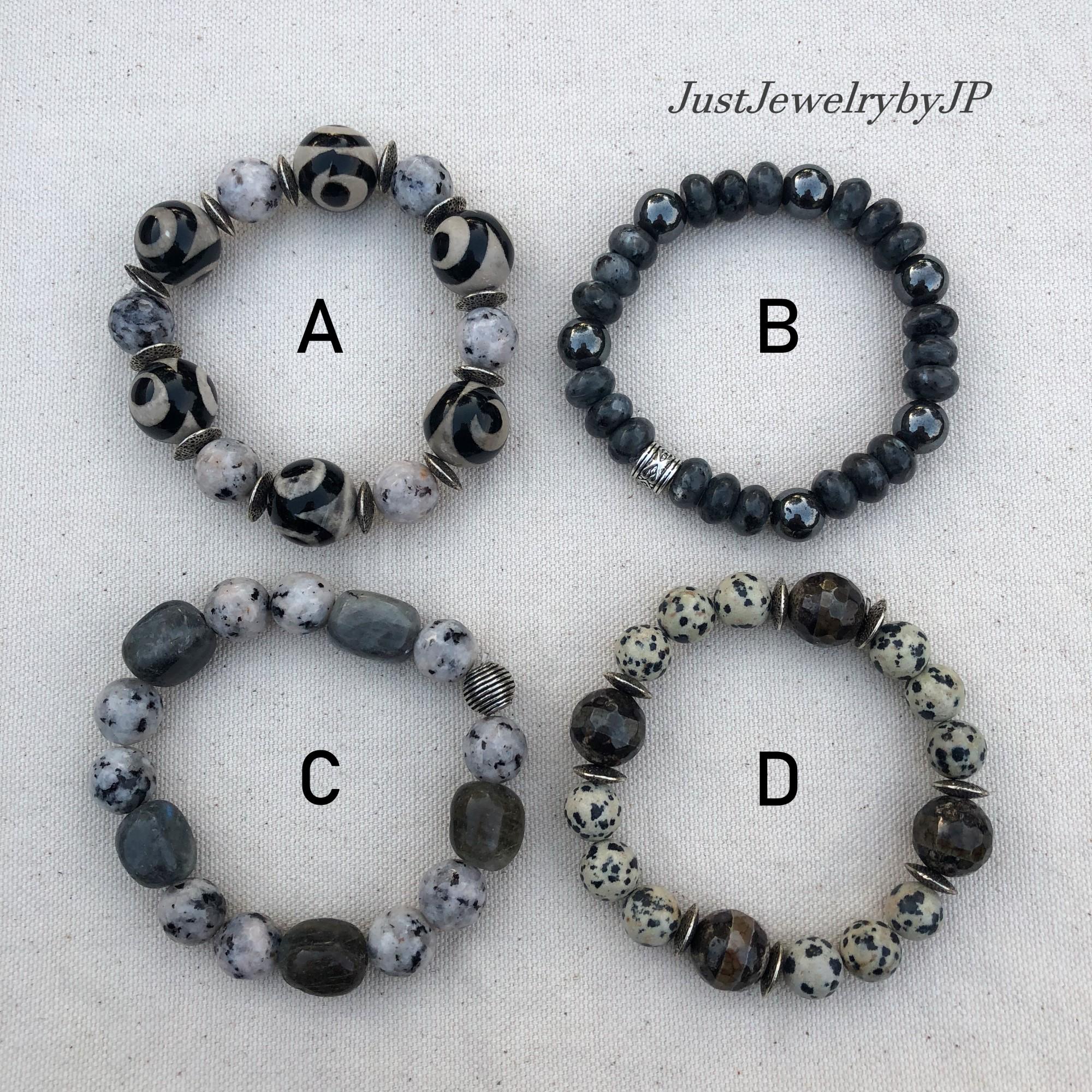 Stacking Stretch Chunky Gemstone Bracelets, Beaded Boho Stretch, - Etsy