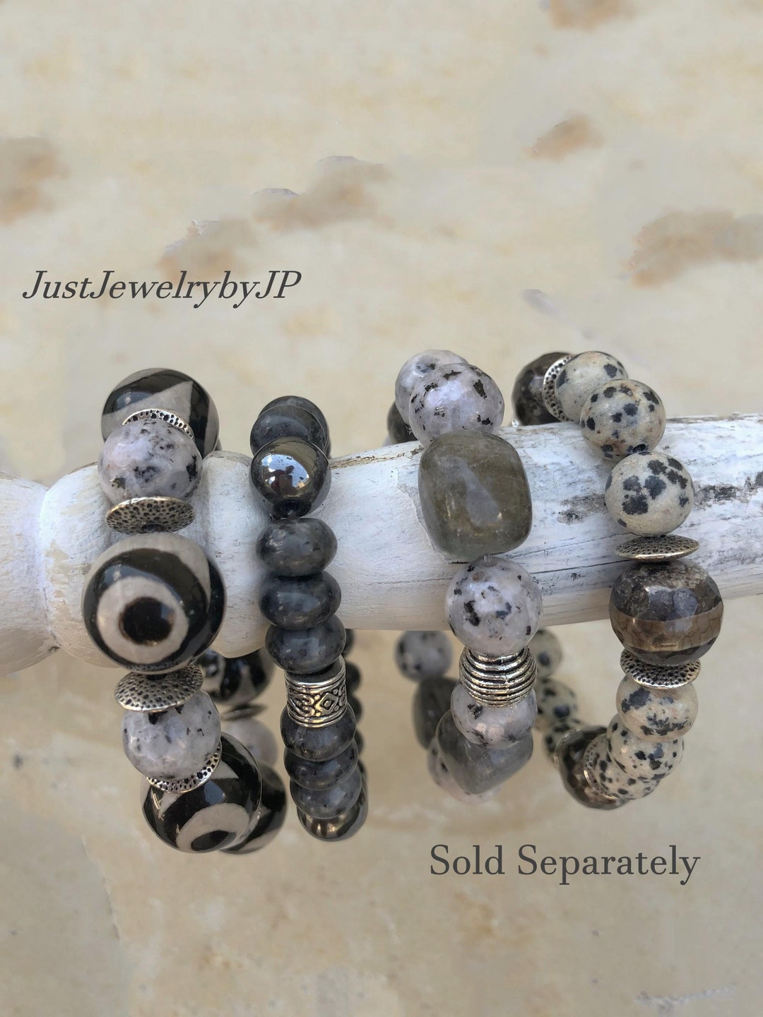 Stacking Stretch Chunky Gemstone Bracelets, Beaded Boho Stretch, - Etsy