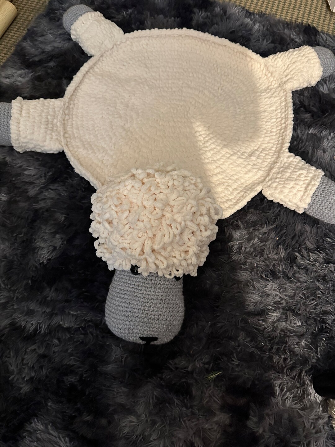 Hand Crochet Sheep Rug, Sheep Rug, Cute Character Rug, Kids Rug ...