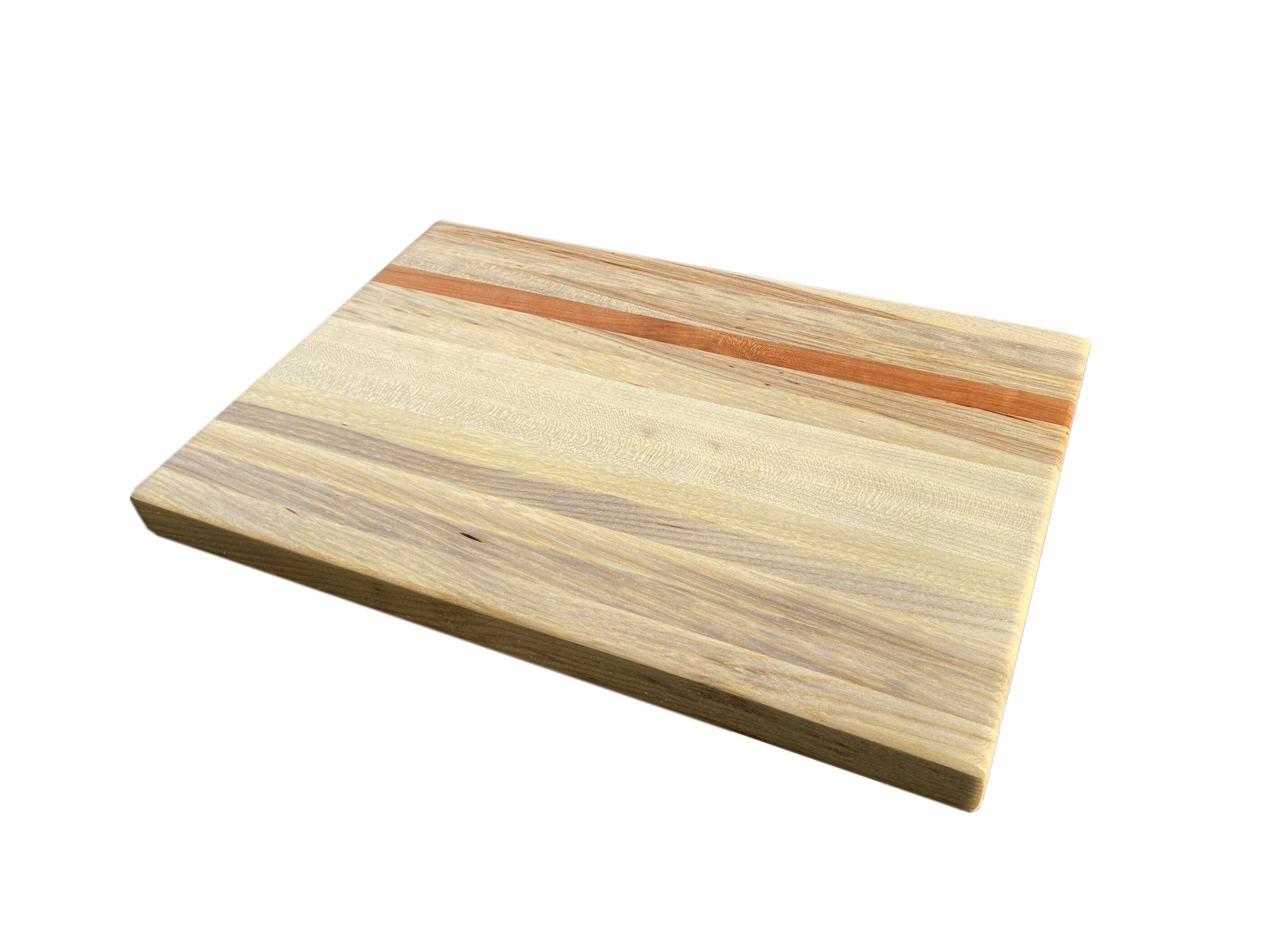 Hackberry Edge Grain Cutting Board W/cherry Accent - Etsy