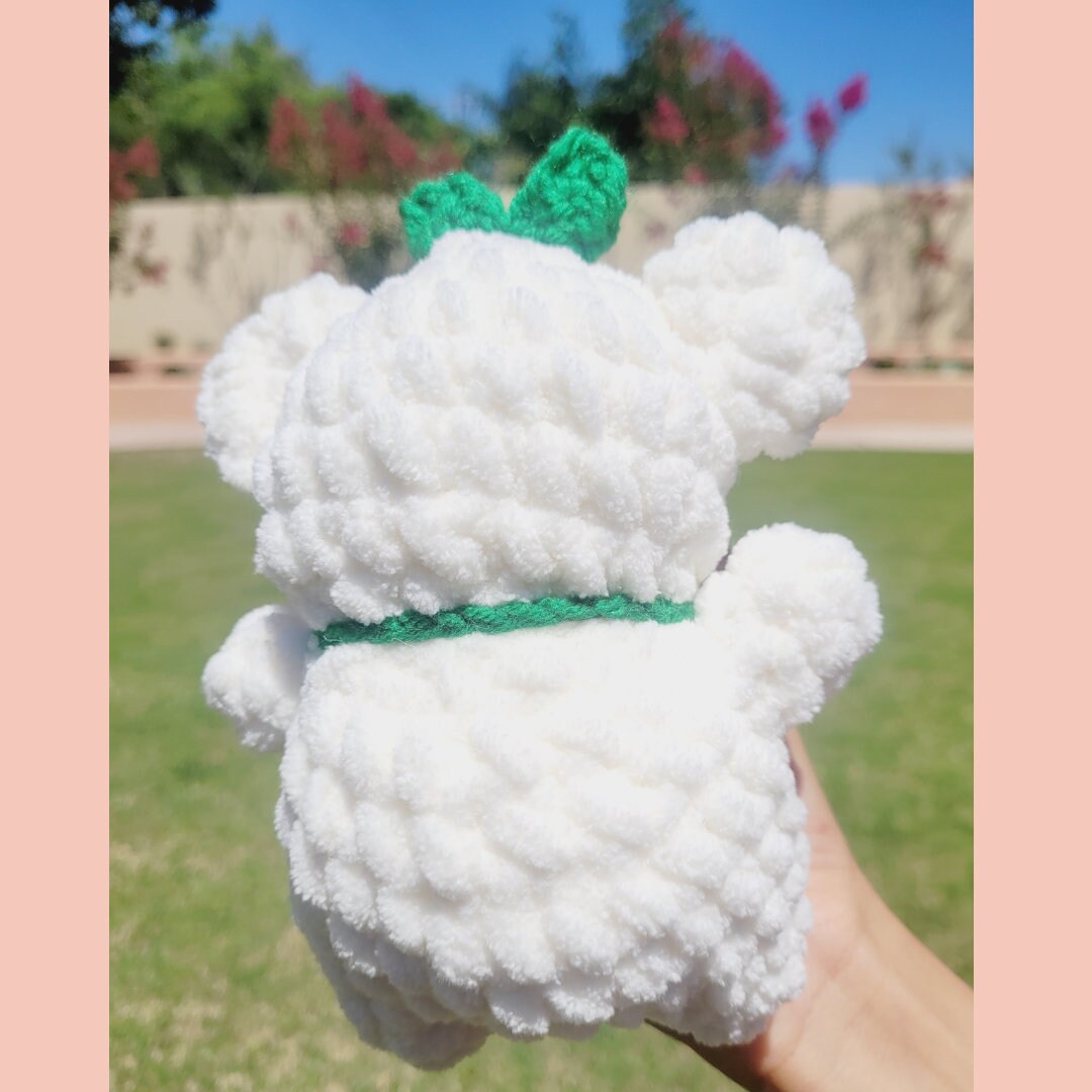 Crochet Sprout Bear Plushie | Cute Kawaii Stuffed Animal | Amigurumi ...