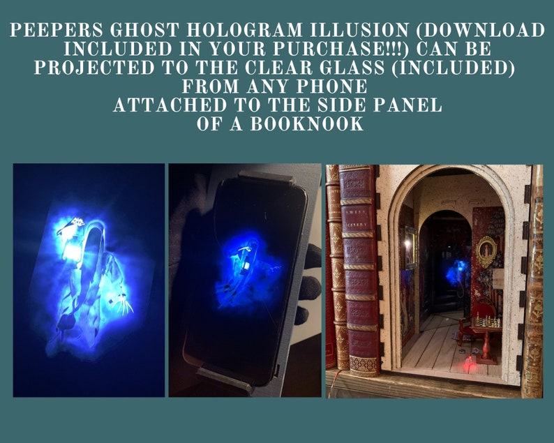 Book Nook DIY Kit With Mirror and Hologram Book Nook Shelf - Etsy